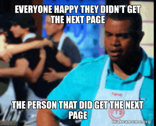 everyone happy they didn't get the next page the person that did get ...