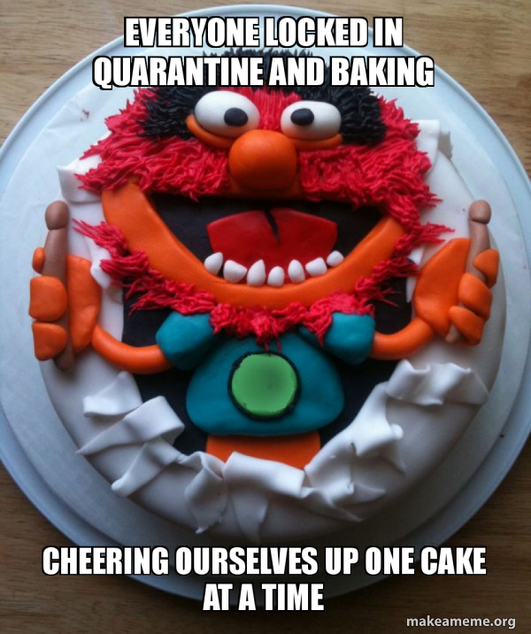 EVERYONE LOCKED IN QUARANTINE AND BAKING CHEERING OURSELVES UP ONE CAKE ...