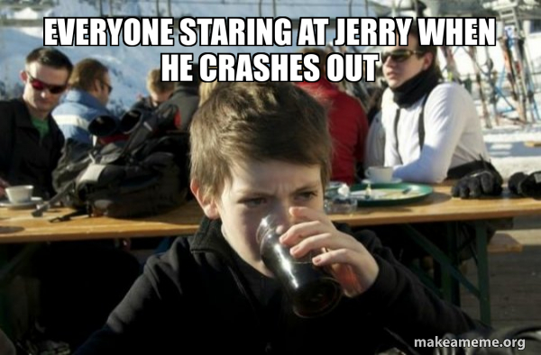 Everyone staring at Jerry when he crashes out - Lazy Elementary School ...
