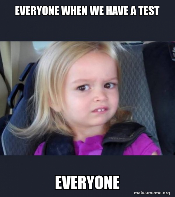 everyone when we have a test everyone - Side-Eyes Chloe Meme Generator