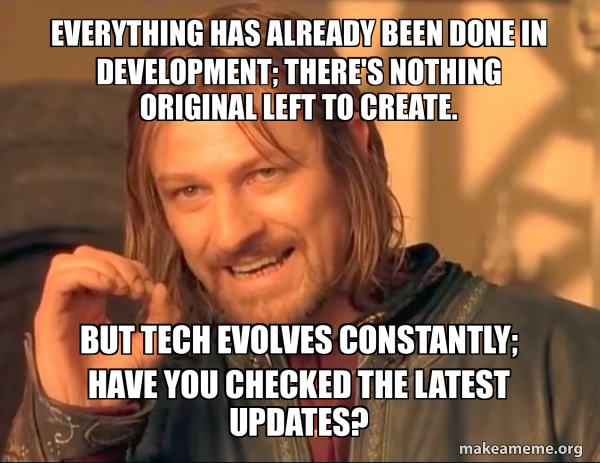 Everything has already been done in development; there's nothing ...