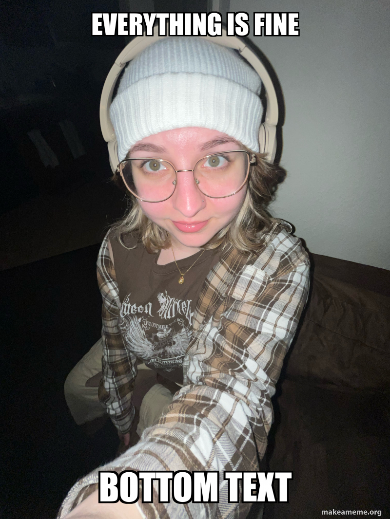 Everything is fine Bottom text Meme Generator