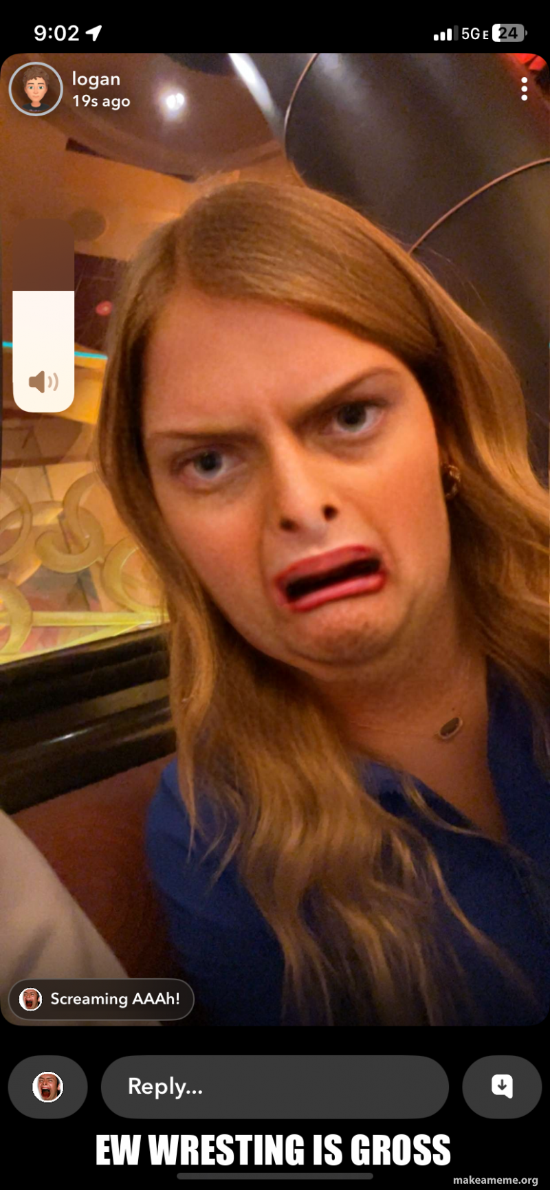 Ew wresting Is gross Meme Generator