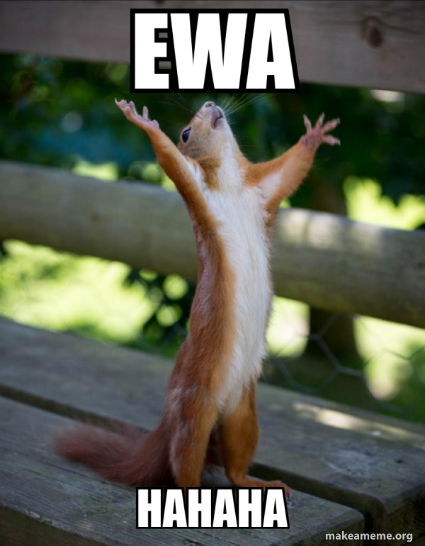 EWA HAHAHA - Happy Squirrel Meme Generator