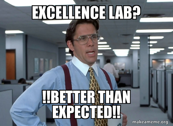 Excellence Lab? !!better than expected!! - That Would Be Great (Office ...
