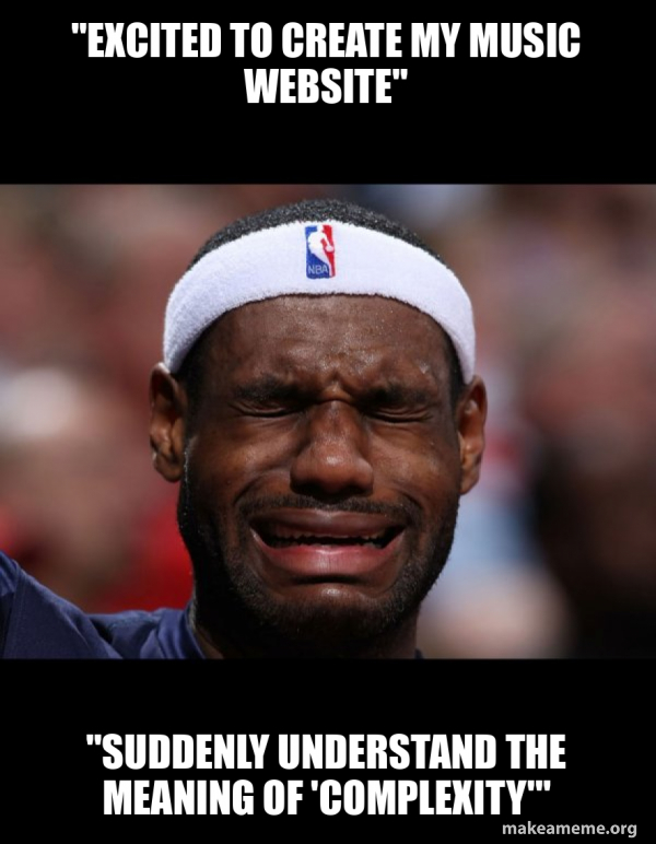 "Excited to create my music website" "Suddenly understand the meaning ...