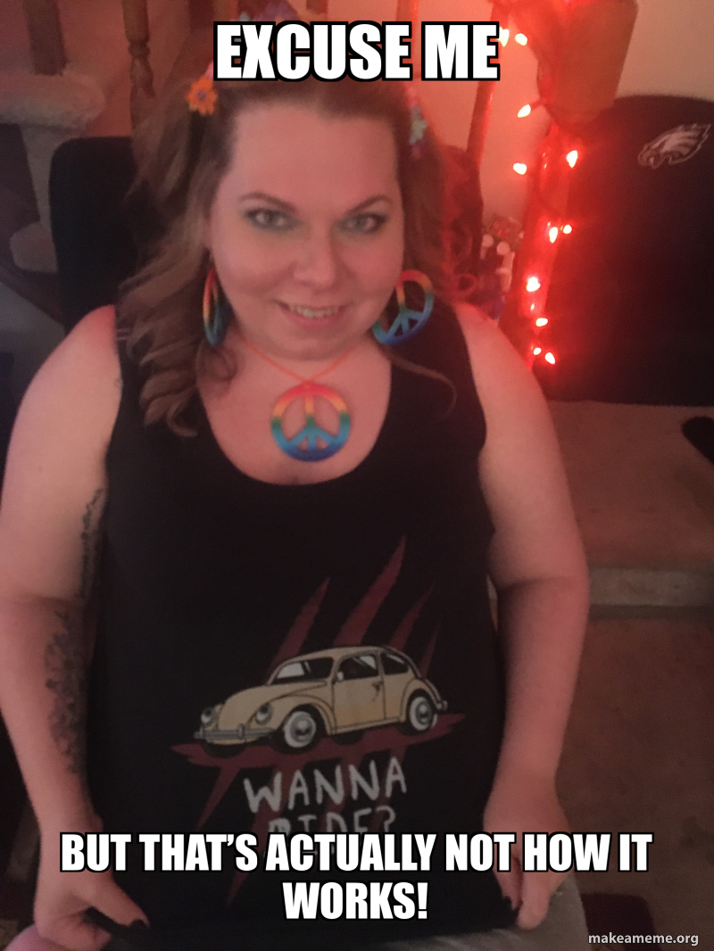 EXCUSE ME But that’s Actually not how it works! Meme Generator