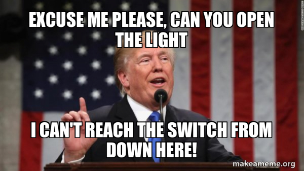 Excuse me please, can you open the light I can't reach the switch from ...