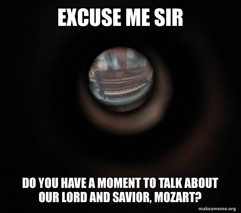 excuse me sir do you have a moment to talk about our lord and savior ...