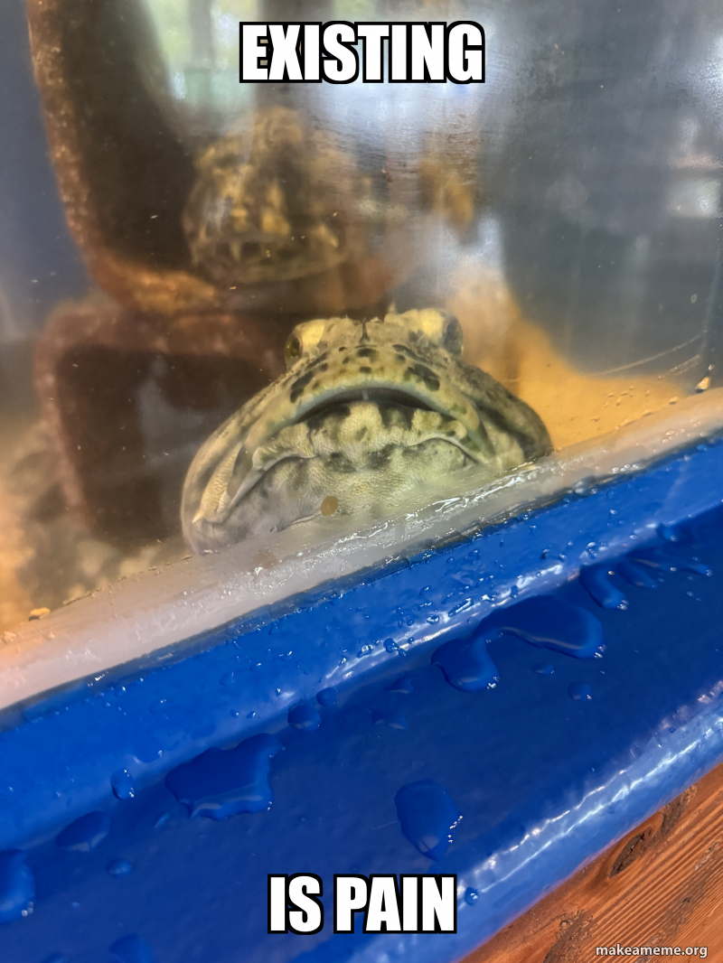 Existing is pain Meme Generator