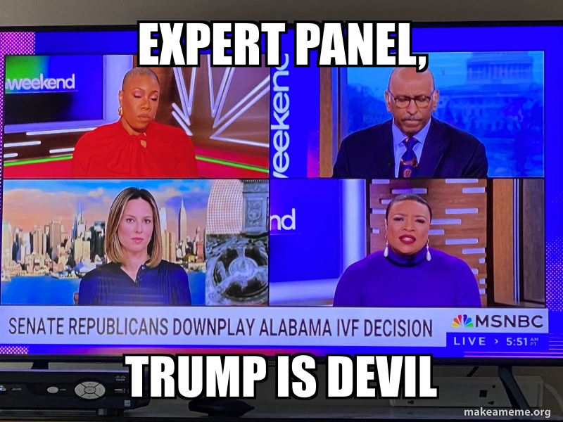 Expert panel, Trump is devil Meme Generator