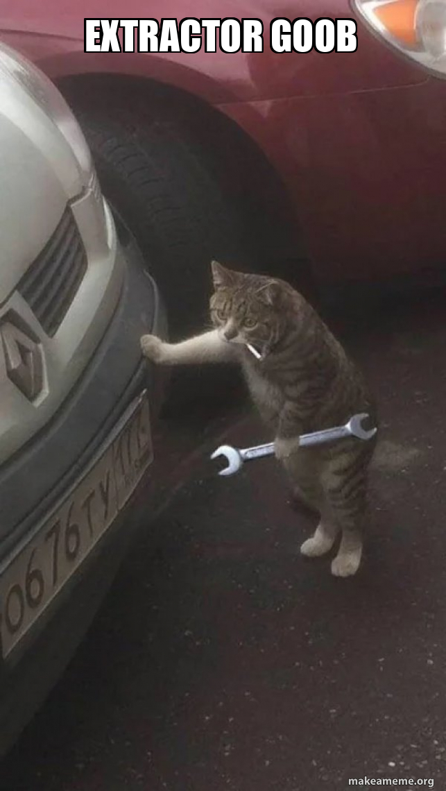 Extractor goob - Mechanic Cat Meme Generator