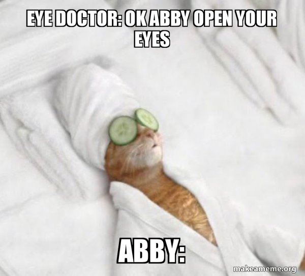 Eye Dr Memes Doing The Air Puff Test At The Eye Doctor Starterpack "I