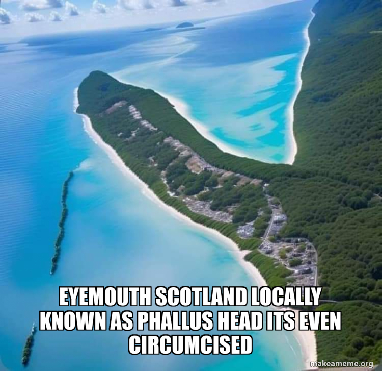 Eyemouth Scotland locally known as PHALLUS head its even circumcised ...