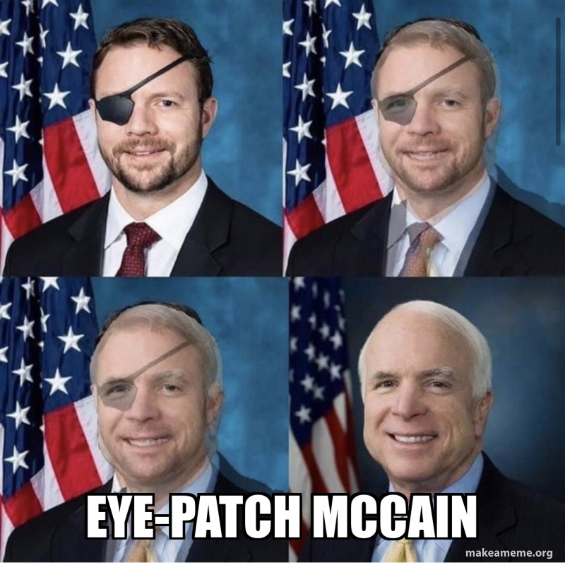 eye-patch mccain Meme Generator