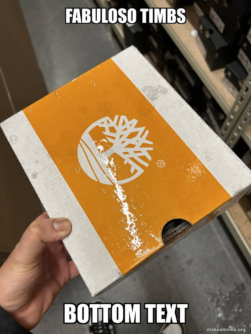 FABULOSO TIMBS Bottom text Meme Generator