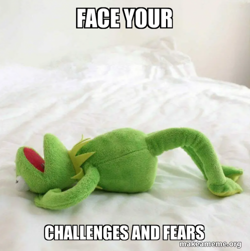 Face your challenges and fears Meme Generator