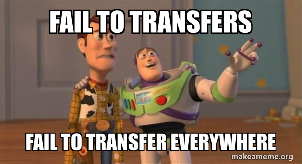 Fail to transfers Fail to transfer everywhere - Buzz and Woody (Toy ...