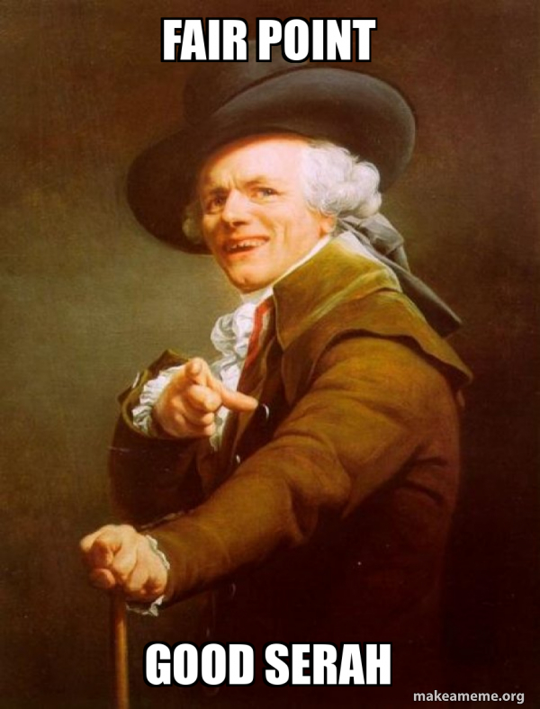 Fair point good serah - Joseph Ducreux Meme Generator