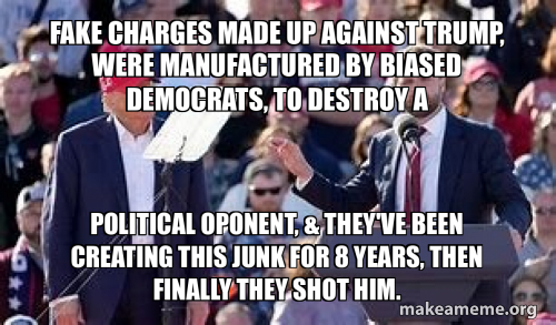 Fake charges made up against Trump, were manufactured by biased ...