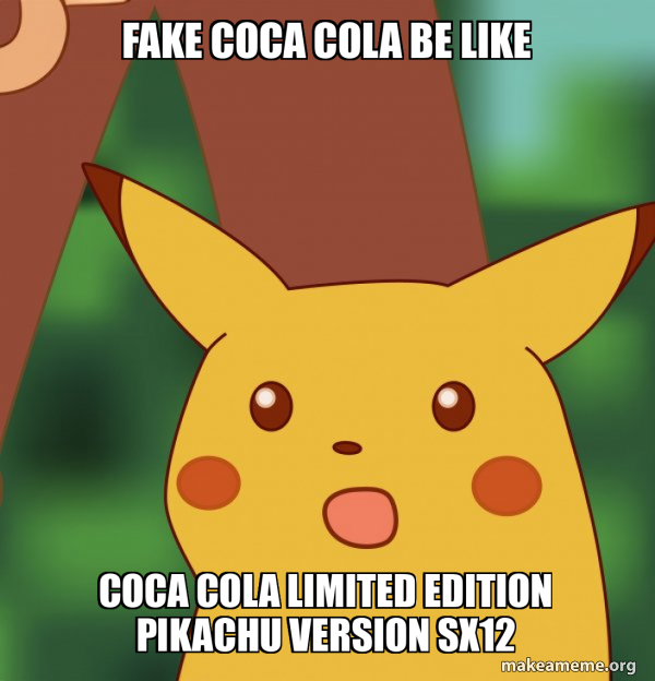 Fake Coca Cola be like Coca Cola Limited Edition Pikachu Version SX12 ...