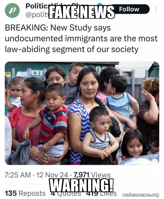 Fake news warning! Meme Generator