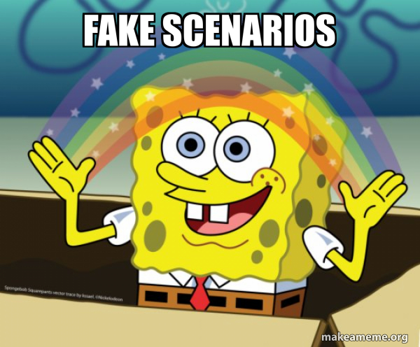 Fake scenarios - Rainbow SpongeBob Meme Generator