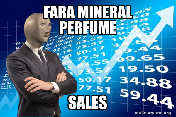 Fara mineral perfume sales - Stonks Only Go Up Meme Generator