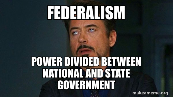 FEDERALISM POWER DIVIDED BETWEEN NATIONAL AND STATE GOVERNMENT - Tony ...