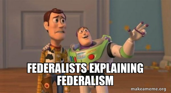 Federalists explaining federalism - Buzz and Woody (Toy Story) Meme ...