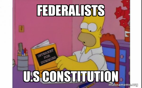 Federalists U.S constitution - Computer Homer Meme Generator