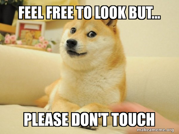 Feel Free To Look But... Please Don't touch - Doge Meme Generator
