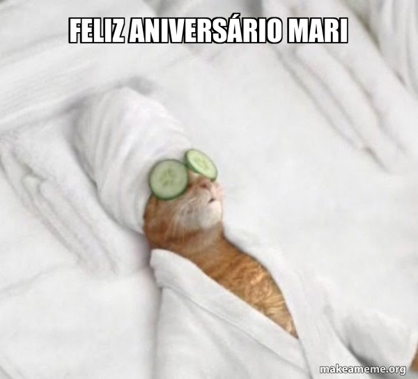 Feliz aniversário Mari - Pampered Cat Meme Meme Generator