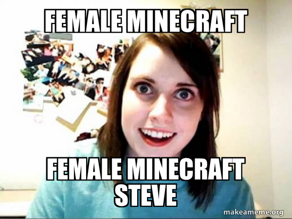 FEMALE MINECRAFT FEMALE MINECRAFT STEVE - Overly Attached GirlFriend ...