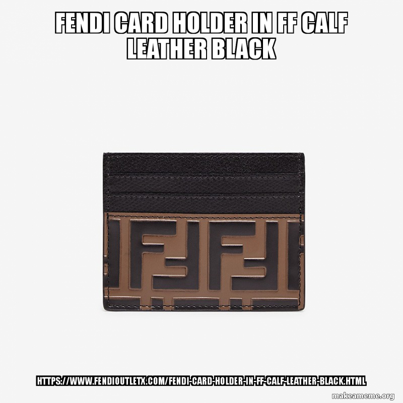 Fendi Card Holder In FF Calf Leather Black https://www.fendioutletx.com ...