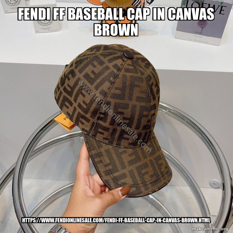 Fendi FF Baseball Cap In Canvas Brown https://www.fendionlinesale.com ...