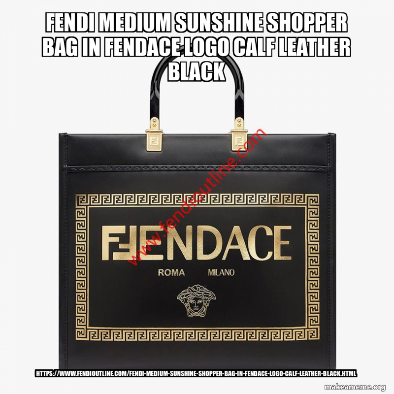Fendi Medium Sunshine Shopper Bag In Fendace Logo Calf Leather Black ...