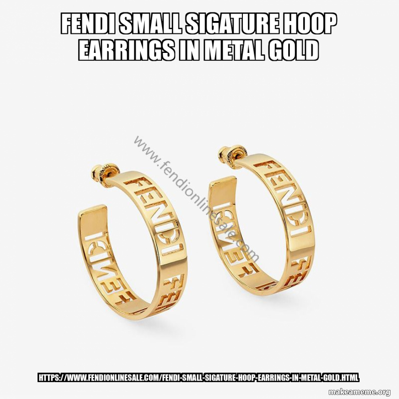 Fendi Small Sigature Hoop Earrings In Metal Gold https://www ...