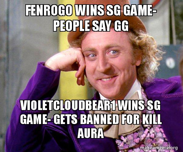 FenRoGo wins sg game- people say GG VioletCloudBear1 Wins sg game- gets ...