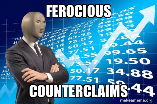 FEROCIOUS COUNTERCLAIMS - Stonks Only Go Up Meme Generator