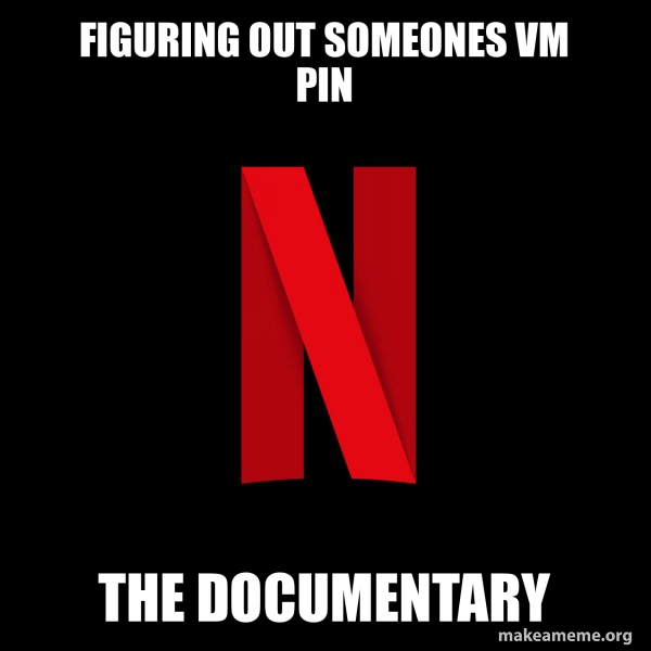 Figuring out someones VM PIN The documentary - Netflix Meme Generator