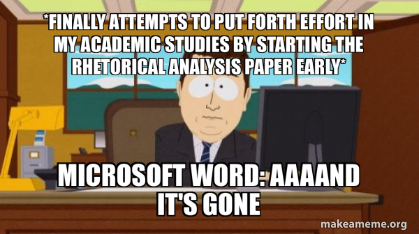 *Finally attempts to put forth effort in my academic studies by ...