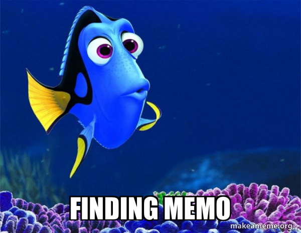 FINDING MEMO - Dory from Nemo (5 second memory) Meme Generator