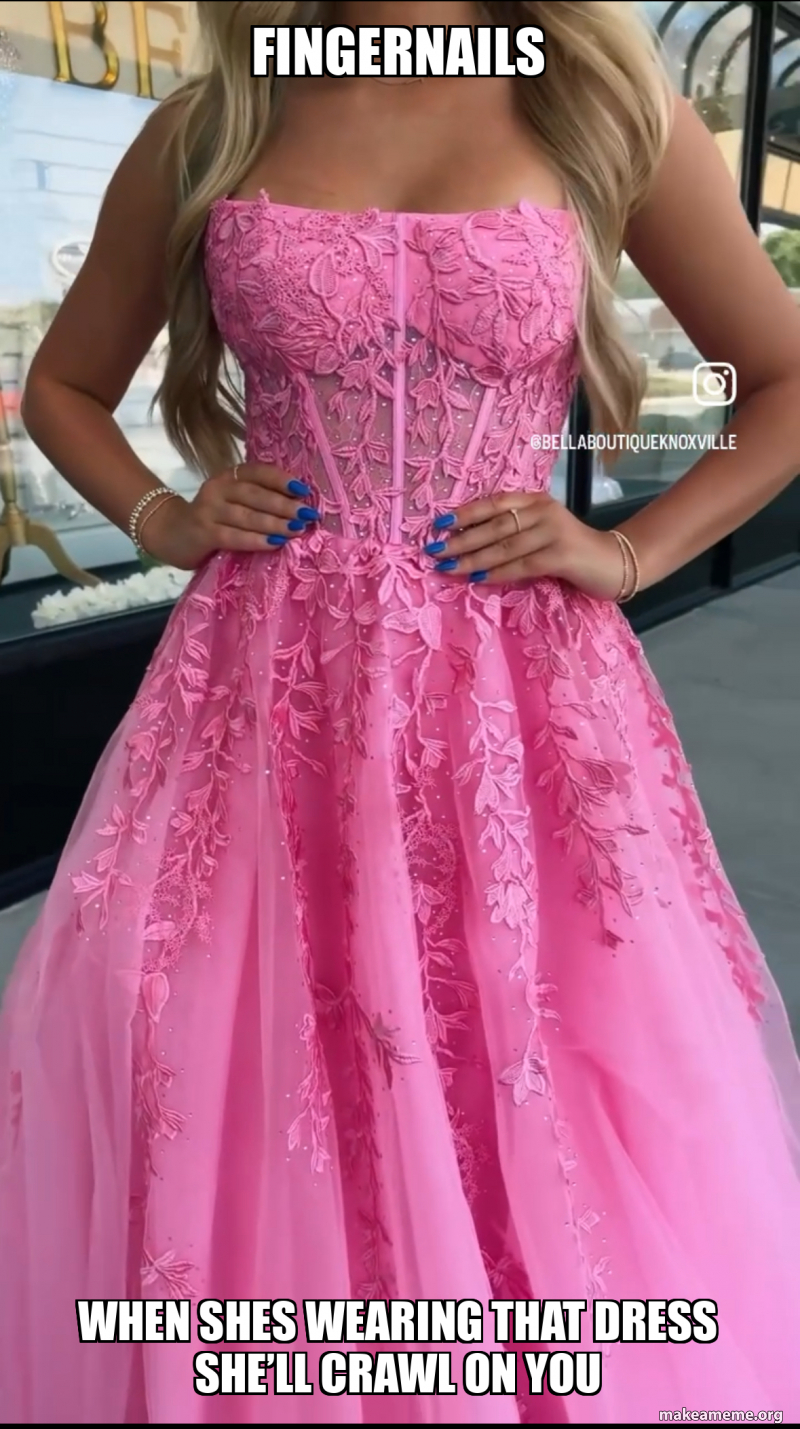 Fingernails When shes wearing that dress she’ll crawl on you Meme Generator