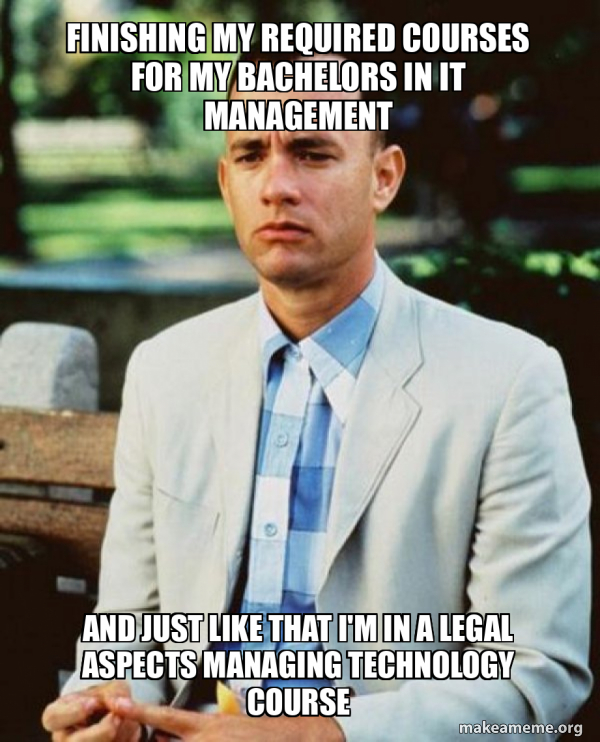 finishing my required courses for my bachelors in it management and ...
