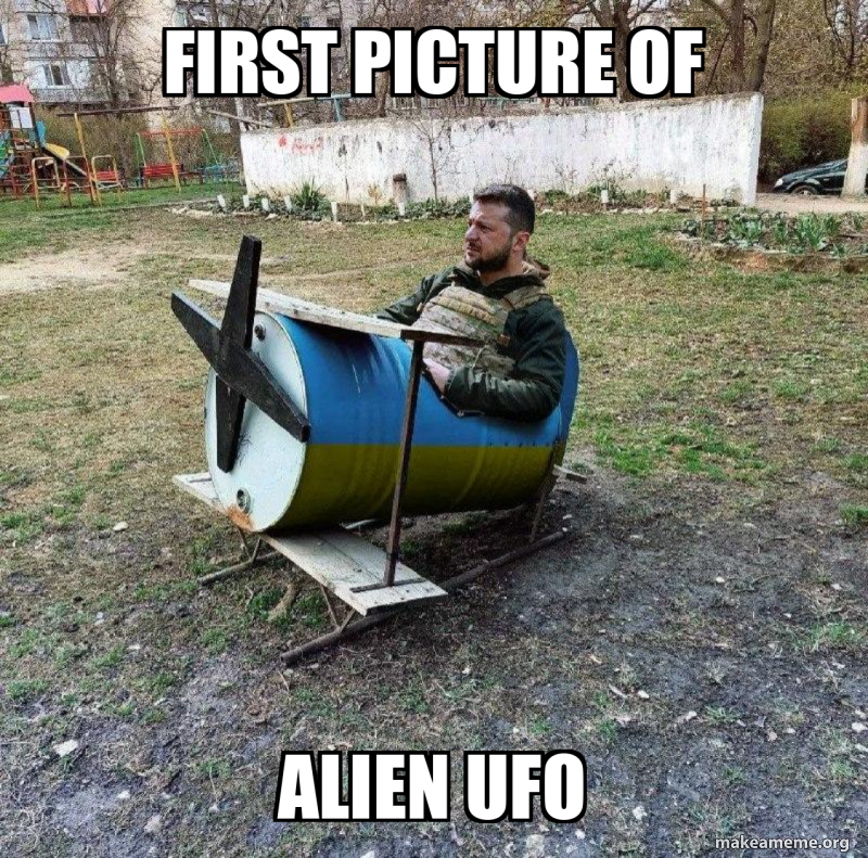 first picture of alien ufo Meme Generator