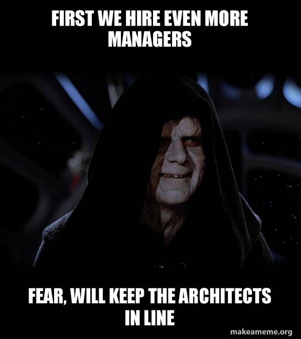 First We Hire Even More Managers Fear, Will Keep the Architects in Line ...