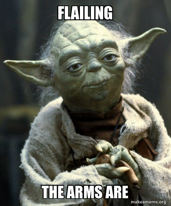 Flailing The arms are - Yoda Meme Generator