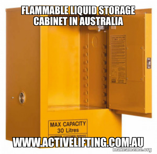 Flammable liquid storage cabinet in Australia www.activelifting.com.au ...