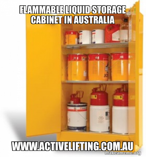 Flammable liquid storage cabinet in Australia www.activelifting.com.au ...